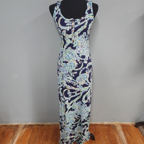 Lilly Pulitzer | Dresses | Lilly Pulitzer Merrill Maxi High Tide Scuba ...